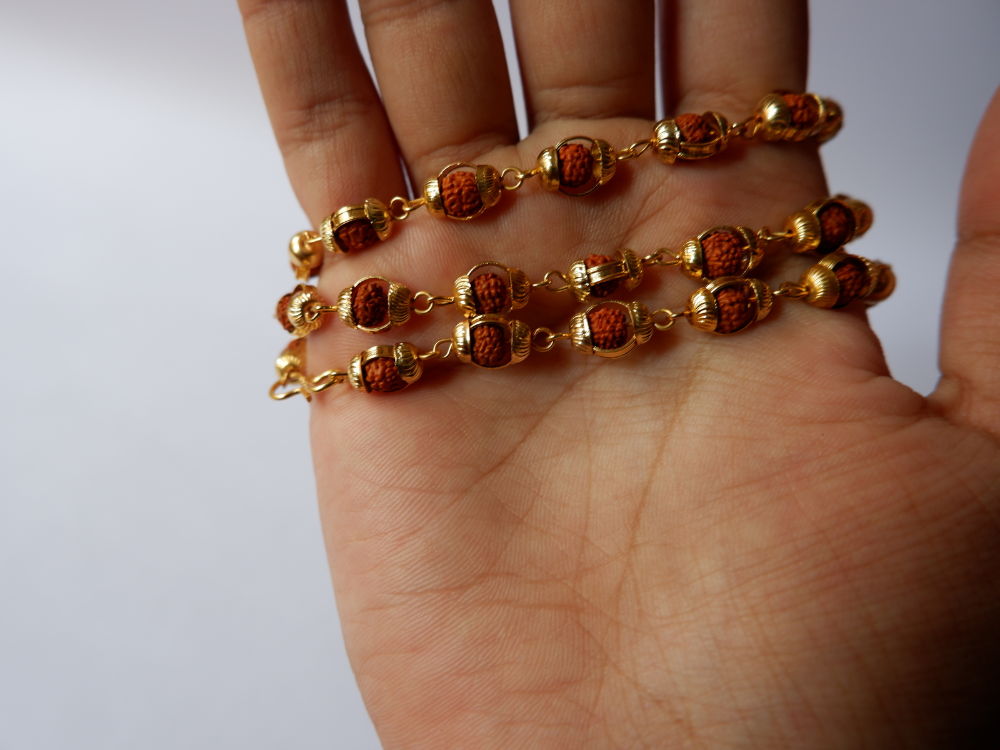 Special Rudraksha Mala (Ring Cap) - Ujjain Rudraksha